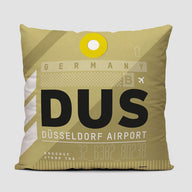 Throw Pillow - DUS - Düsseldorf Airport - IATA code DUS