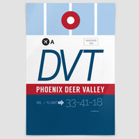 Poster - Wall Art Print - DVT - Phoenix Deer Valley Airport - Arizona ...