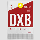 Poster - Wall Art Print - DXB - Dubai Intl Airport - IATA code DXB