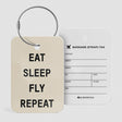 Luggage Tag - Eat Sleep Fly baggage tag