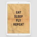 Eat Sleep Fly - Mobile wallpaper