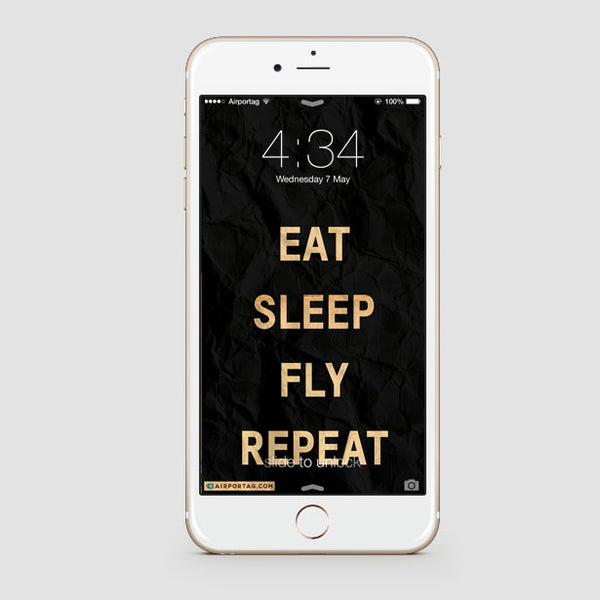 Eat Sleep Fly - Mobile wallpaper