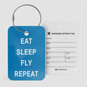 Luggage Tag - Eat Sleep Fly baggage tag