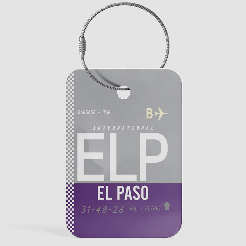 Airport Code Luggage Tag - IATA code ELP baggage tag