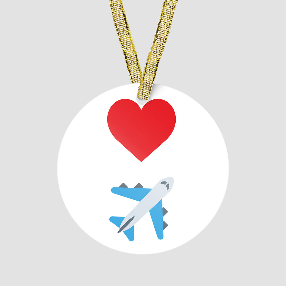 Emoji Heart Plane - Keychain