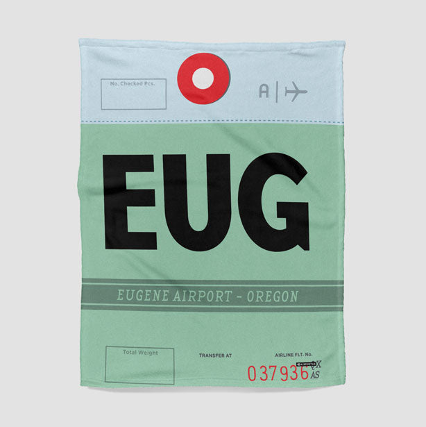 Throw Blanket - EUG airline code pattern.