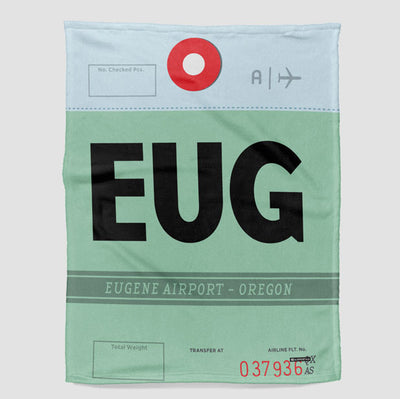 Throw Blanket - EUG airline code pattern.