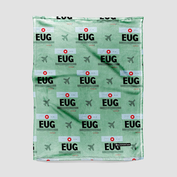 Throw Blanket - EUG airline code pattern.