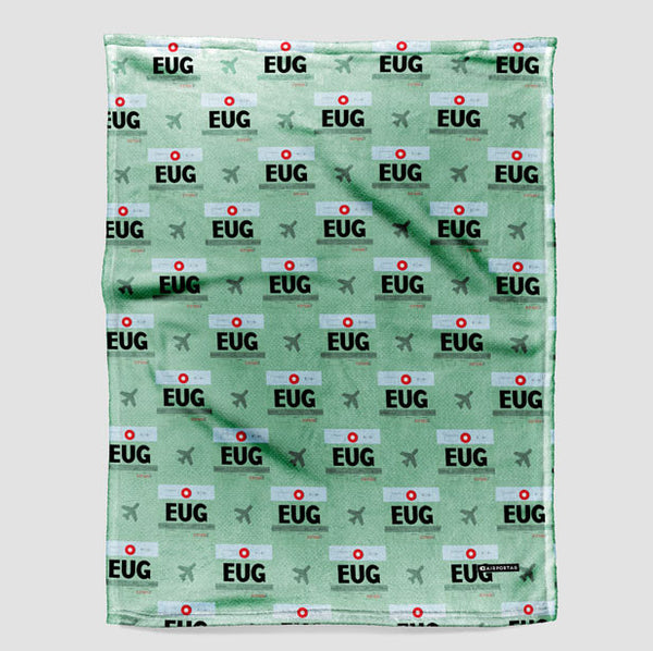 Throw Blanket - EUG airline code pattern.