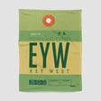 Throw Blanket - EYW airport code pattern.