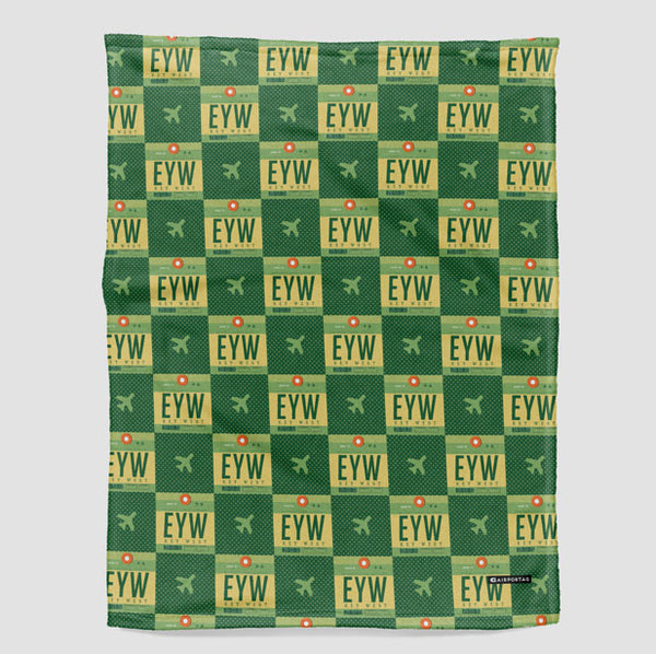 Throw Blanket - EYW airport code pattern.
