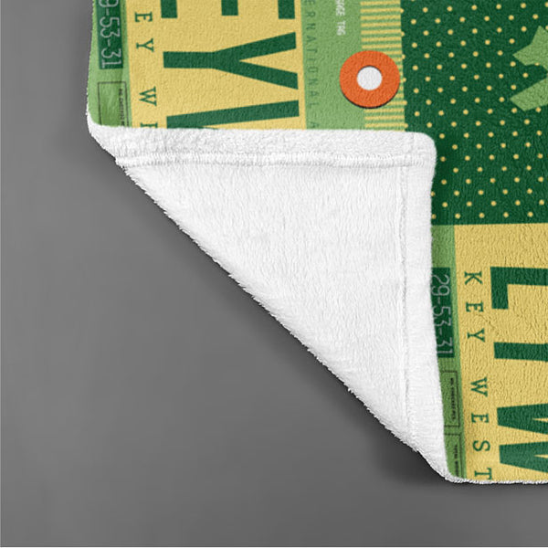 Throw Blanket - EYW airport code pattern.