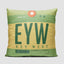 Airport Code Throw Pillow - EYW - Key West Intl Airport - Florida, US