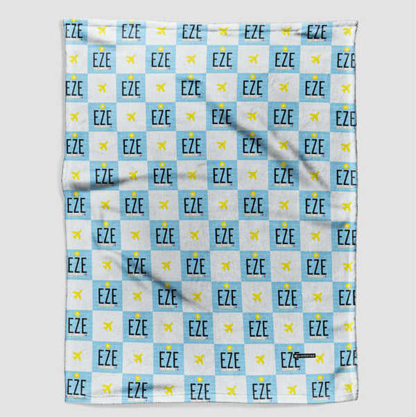 Throw Blanket - EZE airline code pattern.