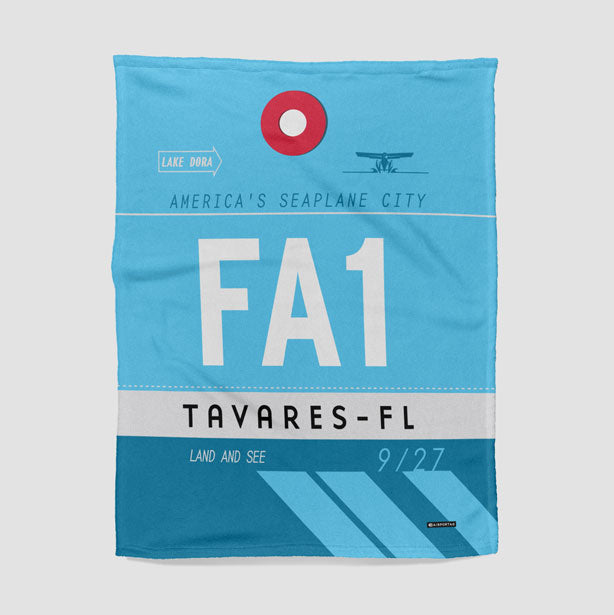 Throw Blanket - FA1 airline code pattern.
