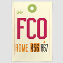 Poster - Wall Art Print - FCO - Rome - Fiumicino Airport - IATA code FCO