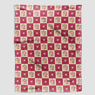 Throw Blanket - FCO airline code pattern.