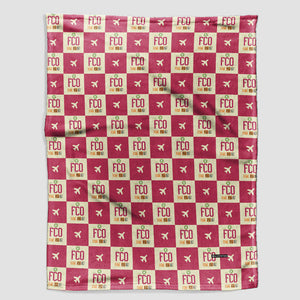Throw Blanket - FCO airline code pattern.