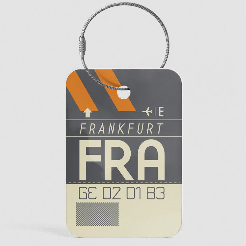 Airport Code Luggage Tag - IATA code FRA baggage tag