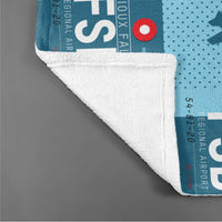 Throw Blanket - FSD airport code pattern.