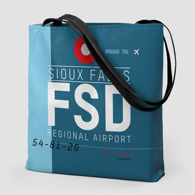 Tote Bag - FSD - Sioux Falls Regional Airport - South Dakota, US