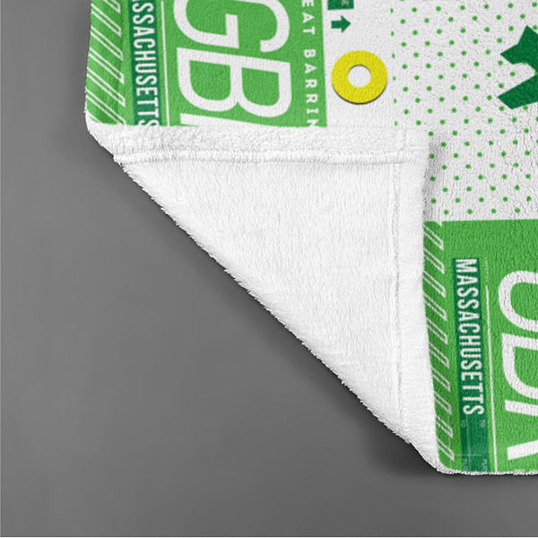 Throw Blanket - GBR airport code pattern.