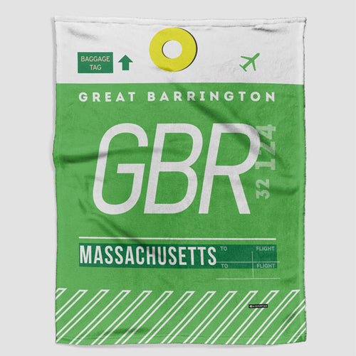 Throw Blanket - GBR airport code pattern.