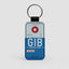 GIB - Gibraltar Intl Airport - Gibraltar - Leather Keychain