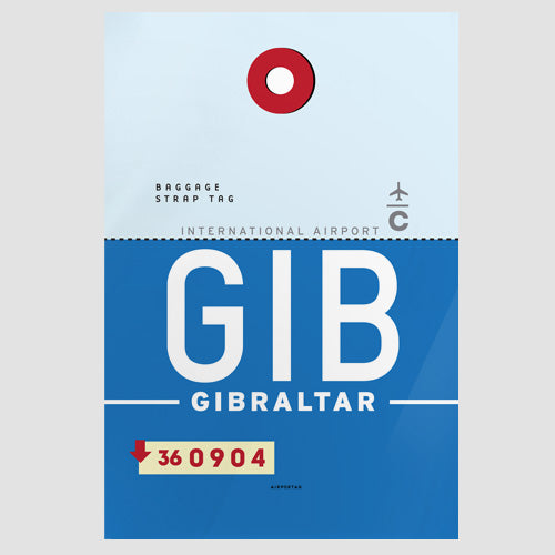 Poster - Wall Art Print - GIB - Gibraltar Intl Airport - Gibraltar ...