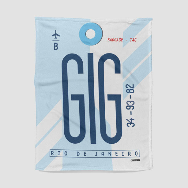 Throw Blanket - GIG airport code pattern.