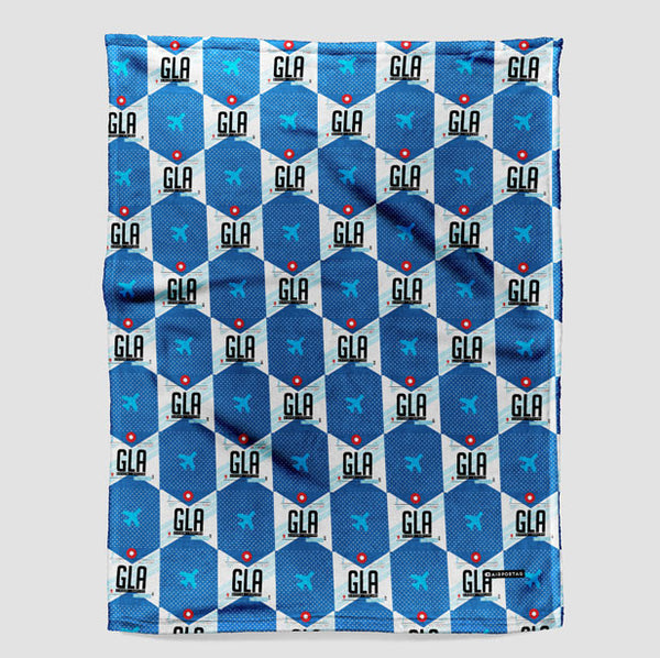 Throw Blanket - GLA airport code pattern.