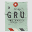 Throw Blanket - GRU airport code pattern.