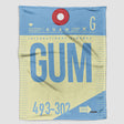 Throw Blanket - GUM airport code pattern.