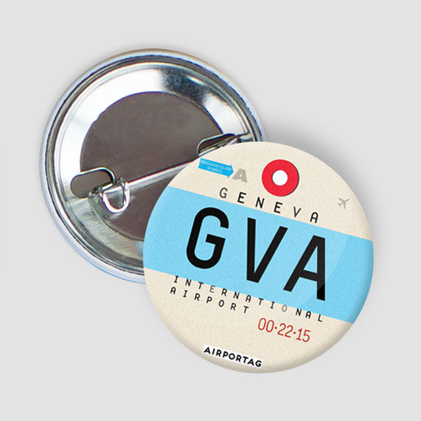 Pinback Button - Cointrin Geneva Airport - Geneva, Switzerland - IATA ...