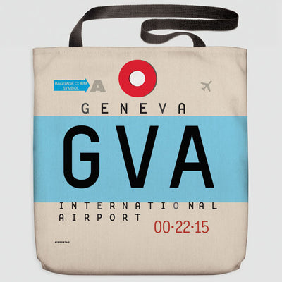 Tote Bag - GVA - Cointrin Geneva Airport - IATA code GVA