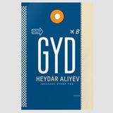 Poster - Wall Art Print - GYD - Heydar Aliyev Intl Airport - Baku ...