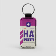 HA - Leather Keychain