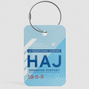 Airport Code Luggage Tag - IATA code HAJ baggage tag