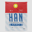 Throw Blanket - HAN airport code pattern.