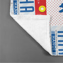 Throw Blanket - HAN airport code pattern.