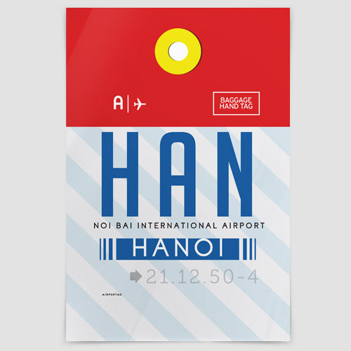 Poster - HAN - Noi Bai Intl Airport - Hanoi, Vietnam - IATA code HAN