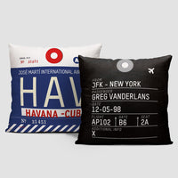 Throw Pillow - HAV - José Martí International Airport - IATA code HAV