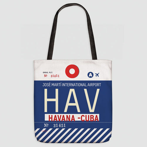 Tote Bag - HAV - José Martí International Airport - IATA code HAV