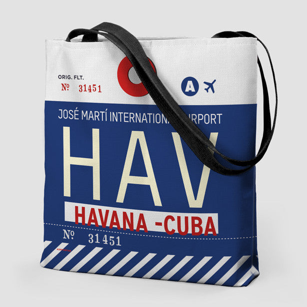Tote Bag - HAV - José Martí International Airport - IATA code HAV