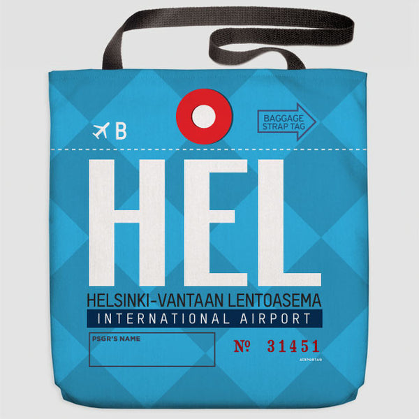 Tote Bag - HEL - Helsinki Airport - IATA code HEL