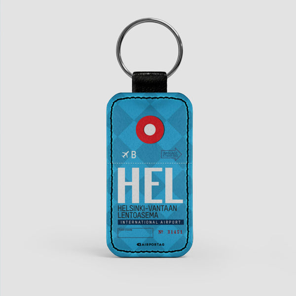 HEL - Helsinki Airport - Leather Keychain