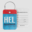 Airport Code Luggage Tag - IATA code HEL baggage tag