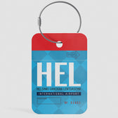 Airport Code Luggage Tag - IATA code HEL baggage tag