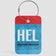 Airport Code Luggage Tag - IATA code HEL baggage tag