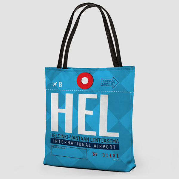 Tote Bag - HEL - Helsinki Airport - IATA code HEL